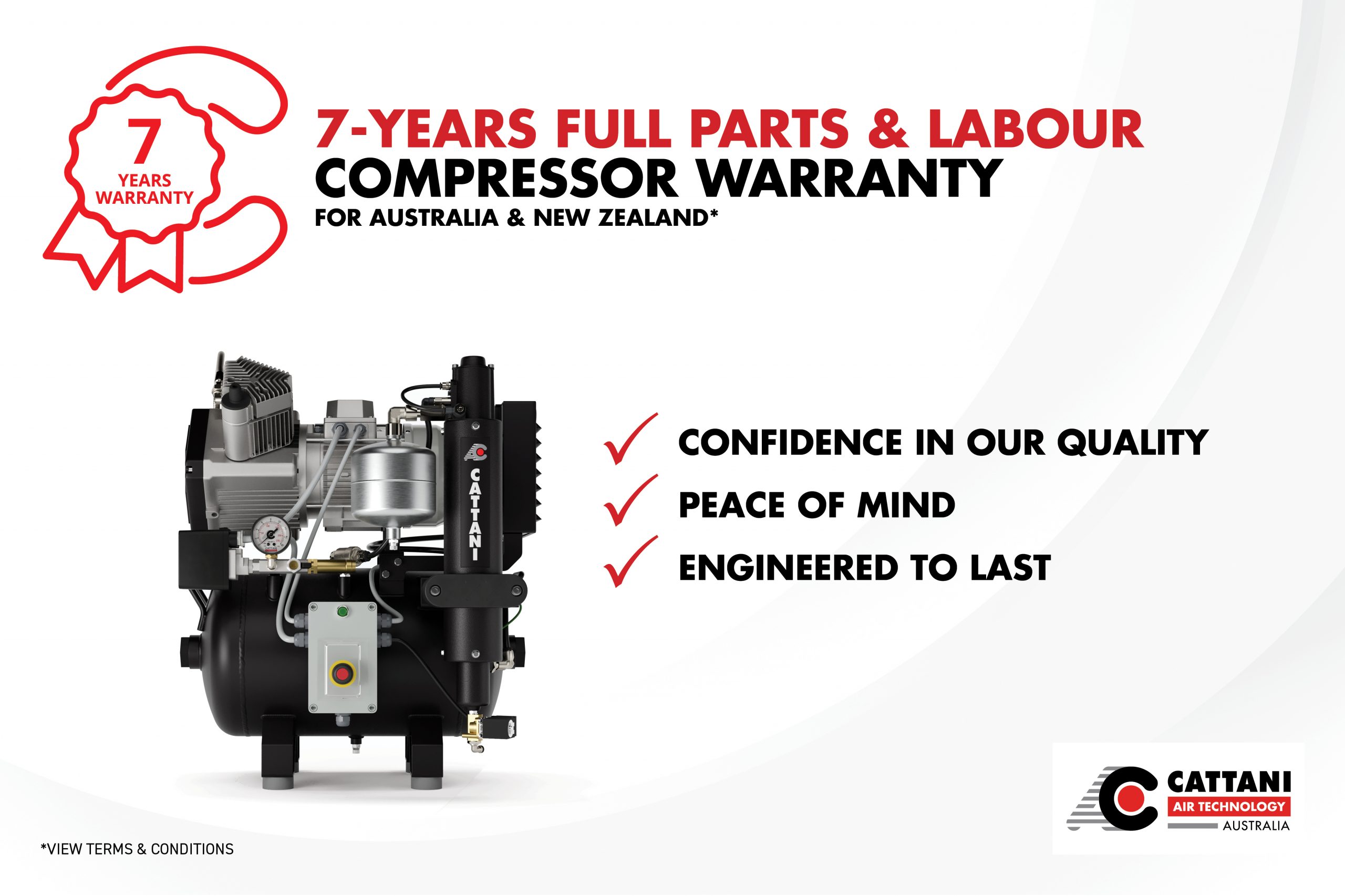 Cattani’s Signature Market Leading 7-Year Warranty